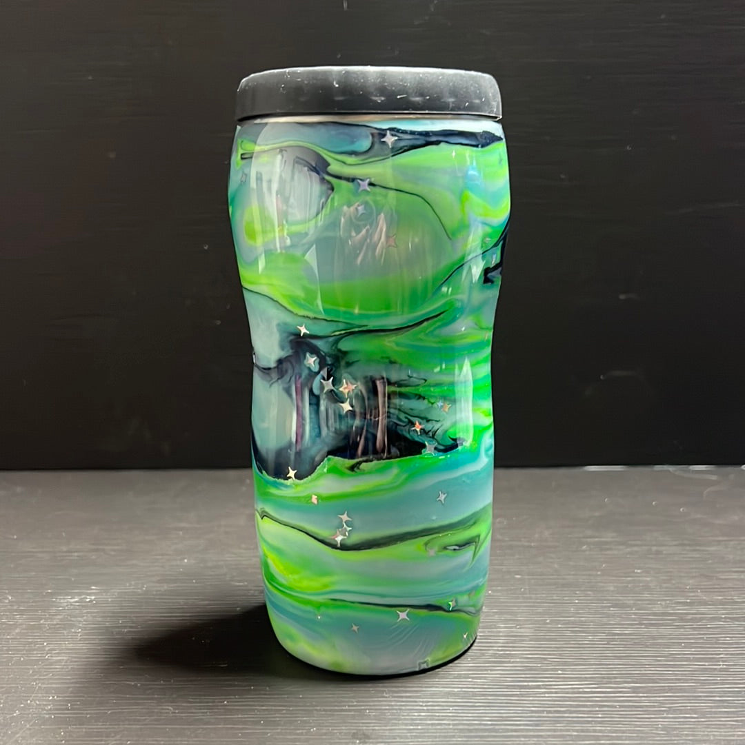 Skinny Can Coozie w/Glow – Painted Cat Designs